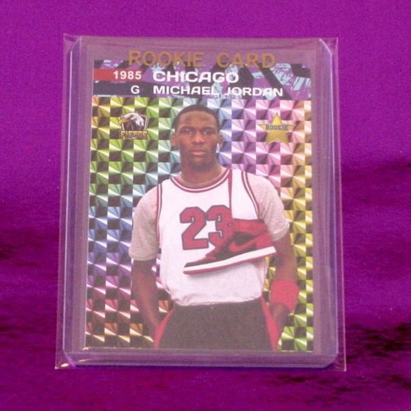 NBA | Other | Michael Jordan With Nike Shoes Rookie Card Limited 100 ...